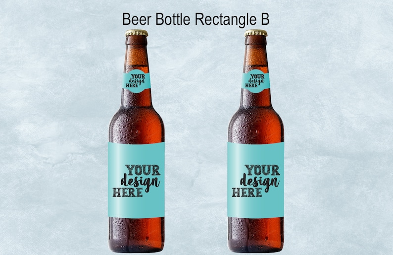 Beer Bottle Rectangle Label Template, Beer Bottle Oval Neck Label ...