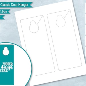 Keyhole Classic Door Hanger Template, Key Hole DIY Blank Label Door ...