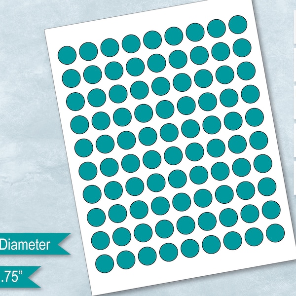 Round Sticker Template - Etsy Australia