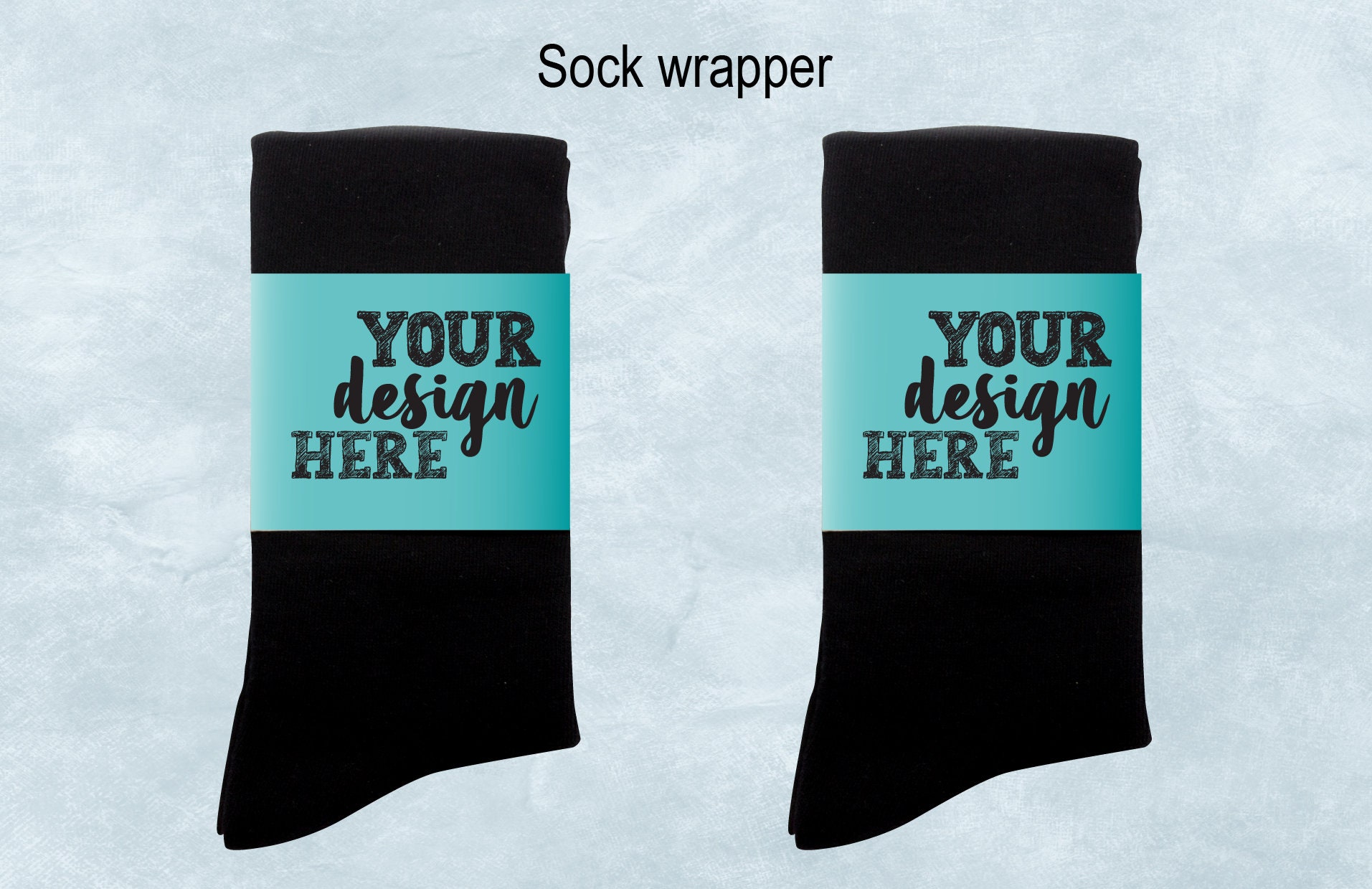 Socks Wrapper Template, Sock Blank Label Sticker, Party Favor, Create ...