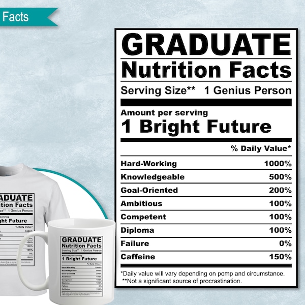 Graduation Nutrition Label - Etsy