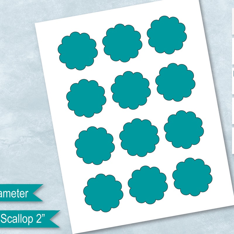 Scalloped Labels - Etsy