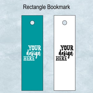 Rectangle Bookmark Blank Template, Rectangular Bookmark, DIY Create ...