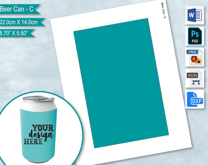 Beer Can 16 Oz Label Template, Beer Can Template, Soda Can Svg, Beer ...