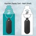 Heart Shaped Keychain Display Card Blank Template, Sublimation Keyring ...
