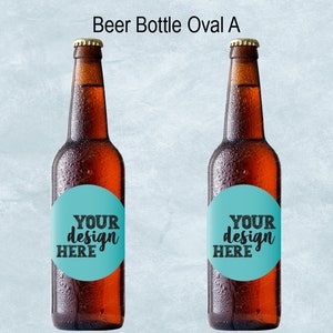 Beer Bottle Oval Label Template, Beer Bottle Label Sticker, Create ...