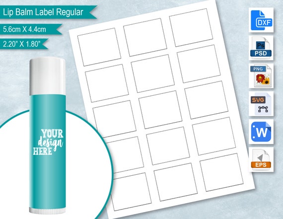 Regular Lip Balm Label Blank Template Lipbalm Label Sticker | Etsy