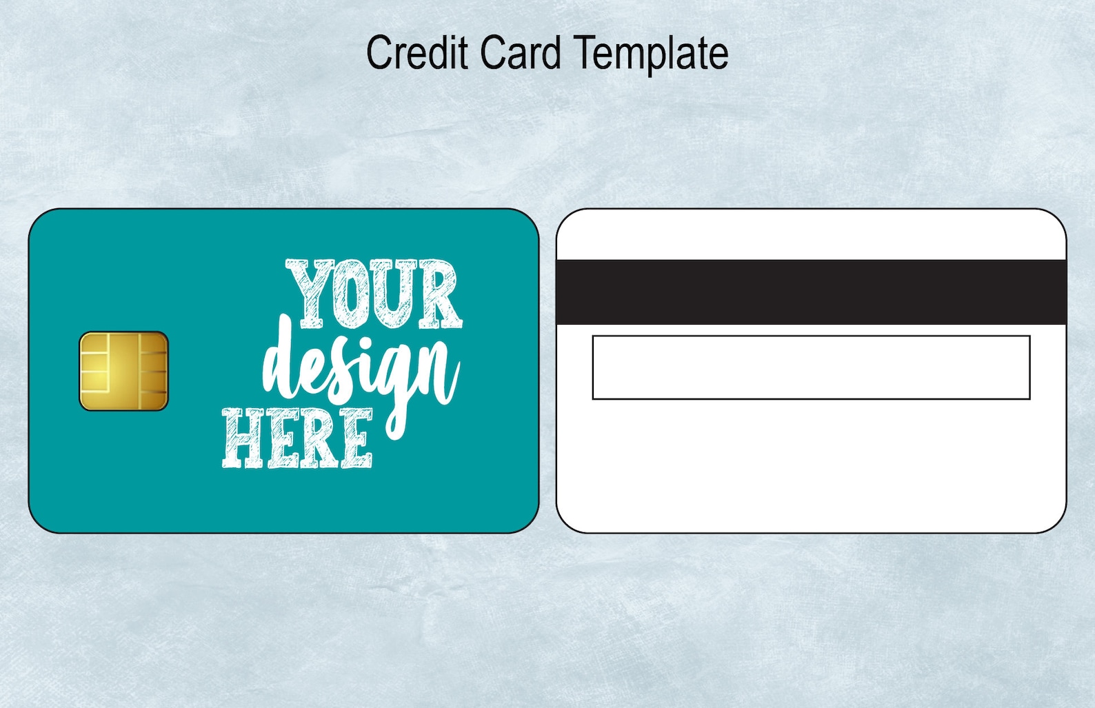 Credit Card Blank Template Label, Sublimation Card Template, Credit ...