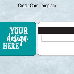 Credit Card Blank Template Label, Sublimation Card Template, Credit ...