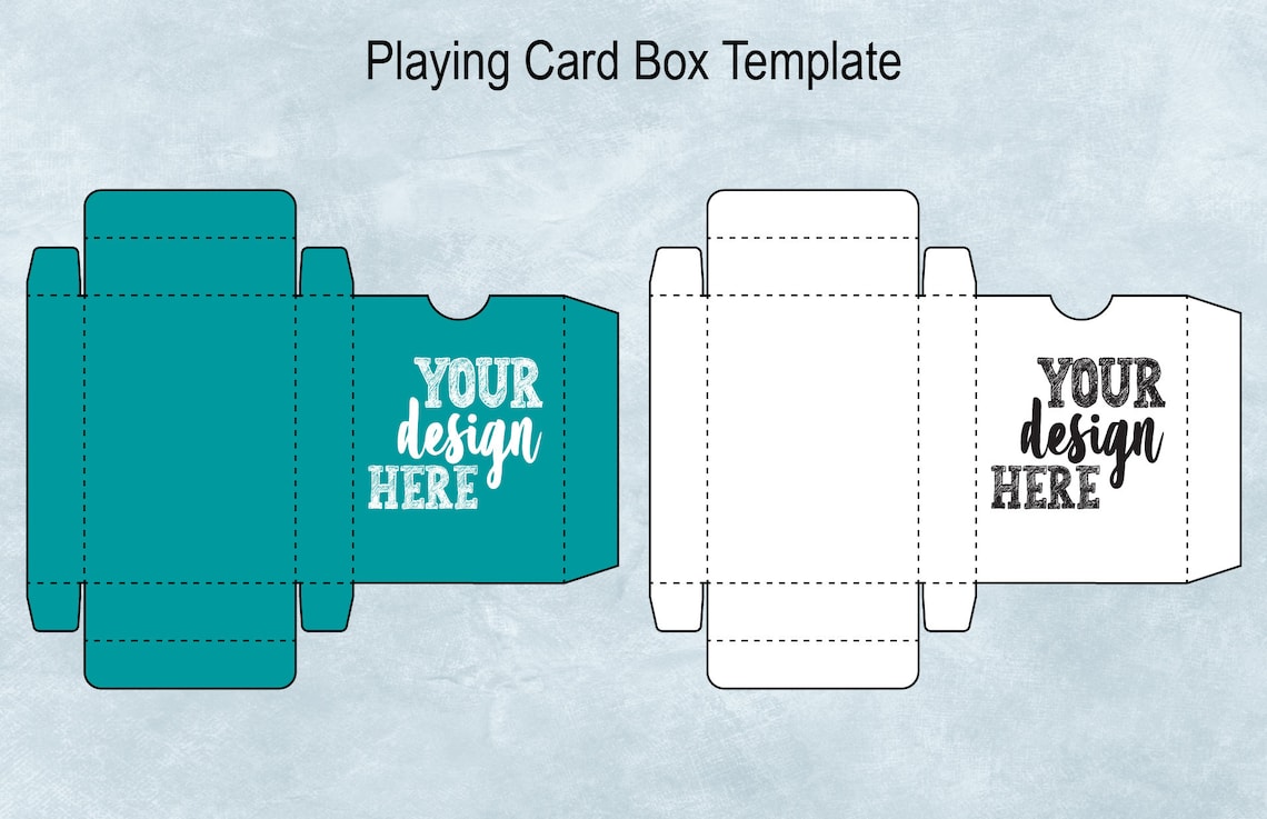 Playing Card Box Template, Trading Card Box Template, DIY Blank Custom ...
