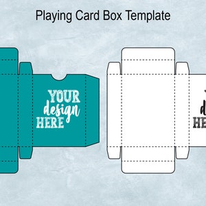 Playing Card Box Template, Trading Card Box Template, DIY Blank Custom ...