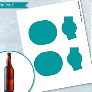 Beer Bottle Oval Label Template, Beer Bottle Oval Neck Label Sticker ...