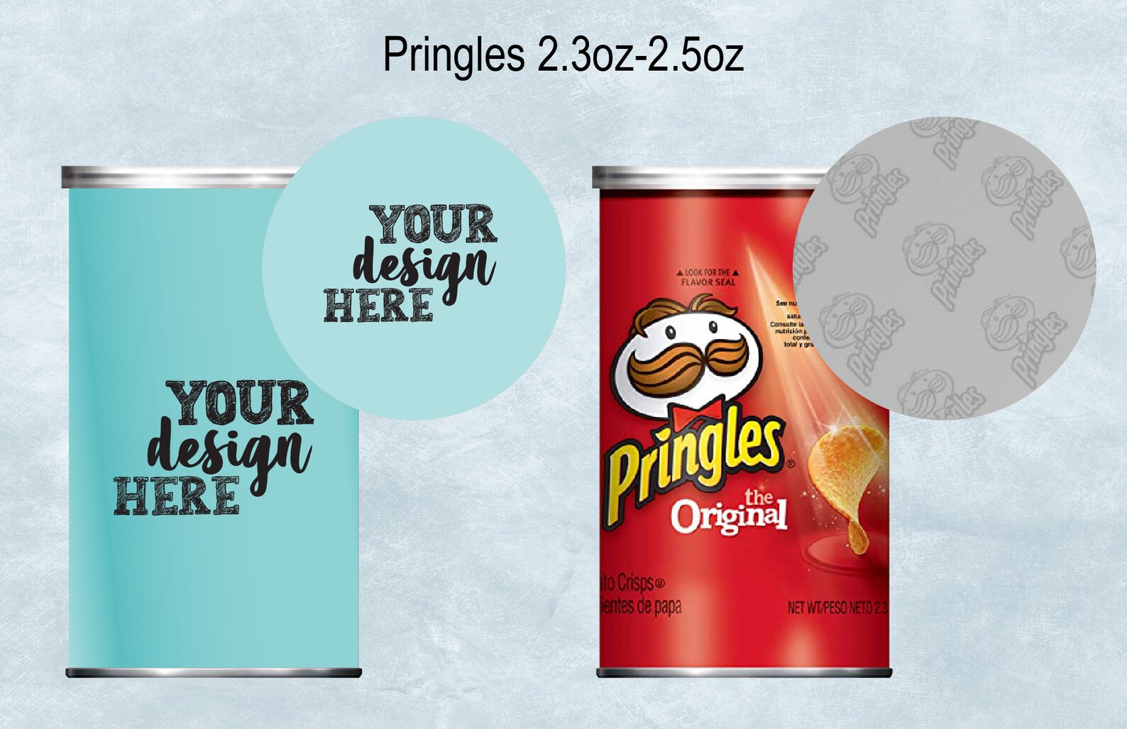 Pringles 2.3oz 65g Topper Template Printable Favor Bag DIY | Etsy