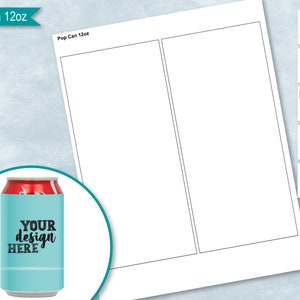Pop Can 12oz 355ml Label Template, Drink Can Sticker Label Printable ...