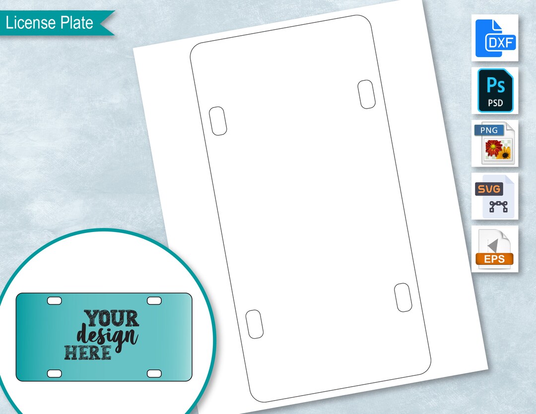 License Plate Blank Template, Sublimation Number Plate Label ...