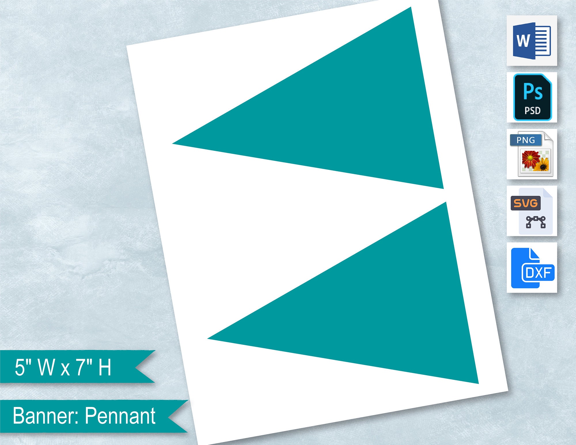 Triangle Flag Banner Template
