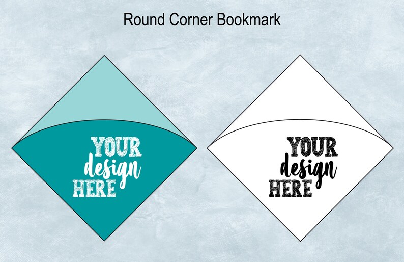 Rounded Corner Bookmark Blank Template, DIY Create Your Own Bookmark ...