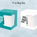 11oz Mug Box With Window Template, 11"x17" Size Sheet, Mug Gift Display ...