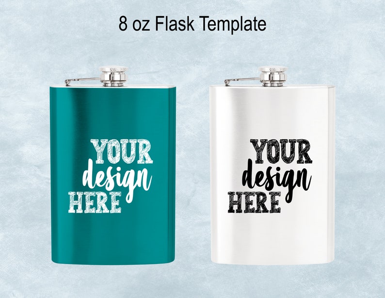8 Oz Flask Label Template 8oz Flask Blank Sublimation - Etsy