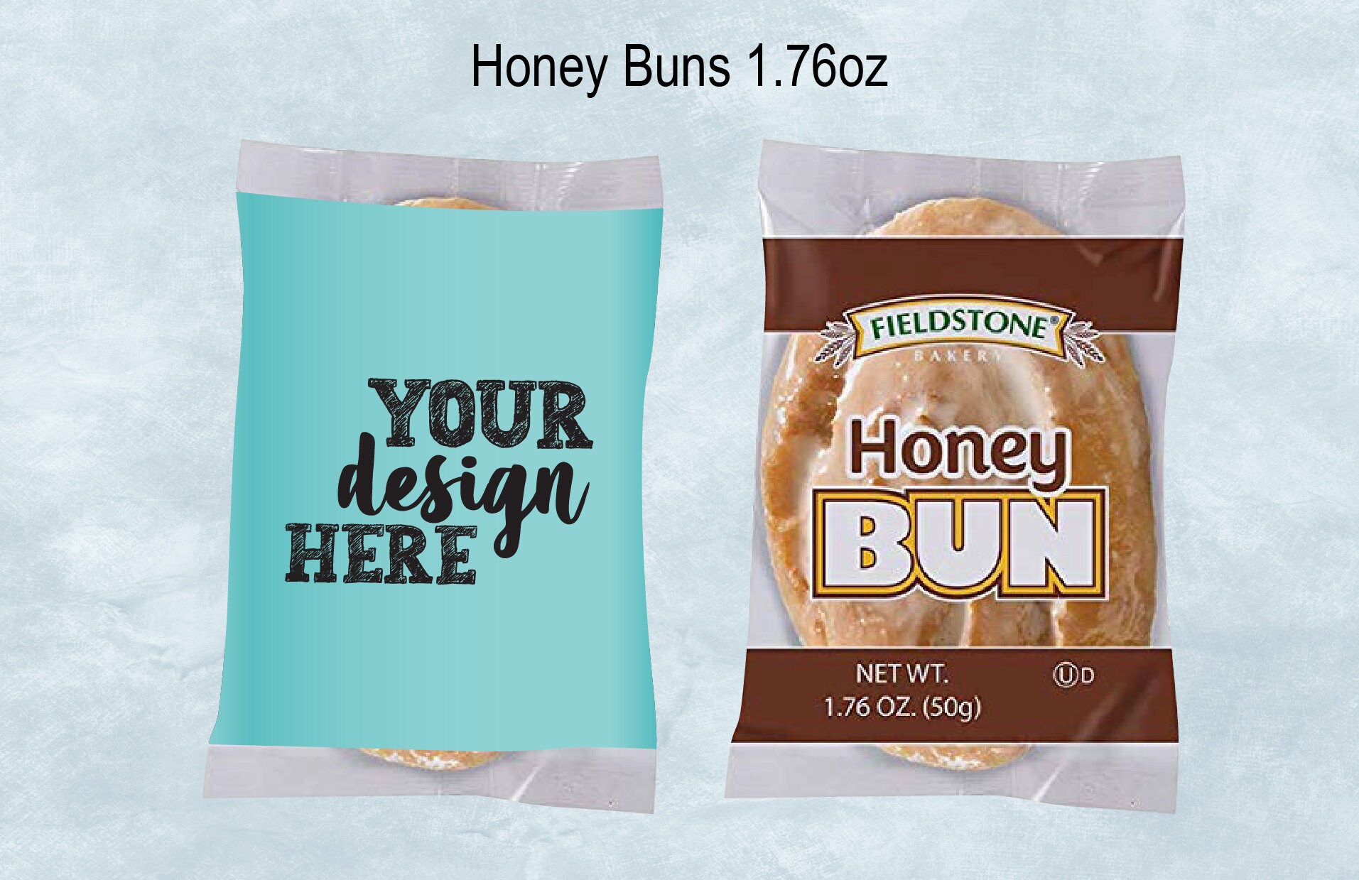 Honey Bun 1.76 oz 50g Wrapper Template Honey Bun Sticker | Etsy