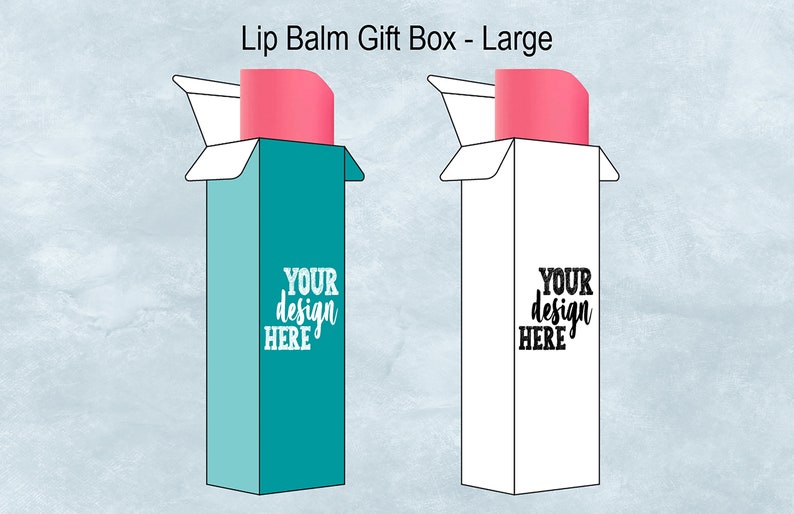 Large Lip Balm Gift Box Blank Template Lipbalm Foldable Box - Etsy