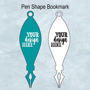 Pen Shaped Bookmark Blank Template, DIY Create Your Own Custom ...