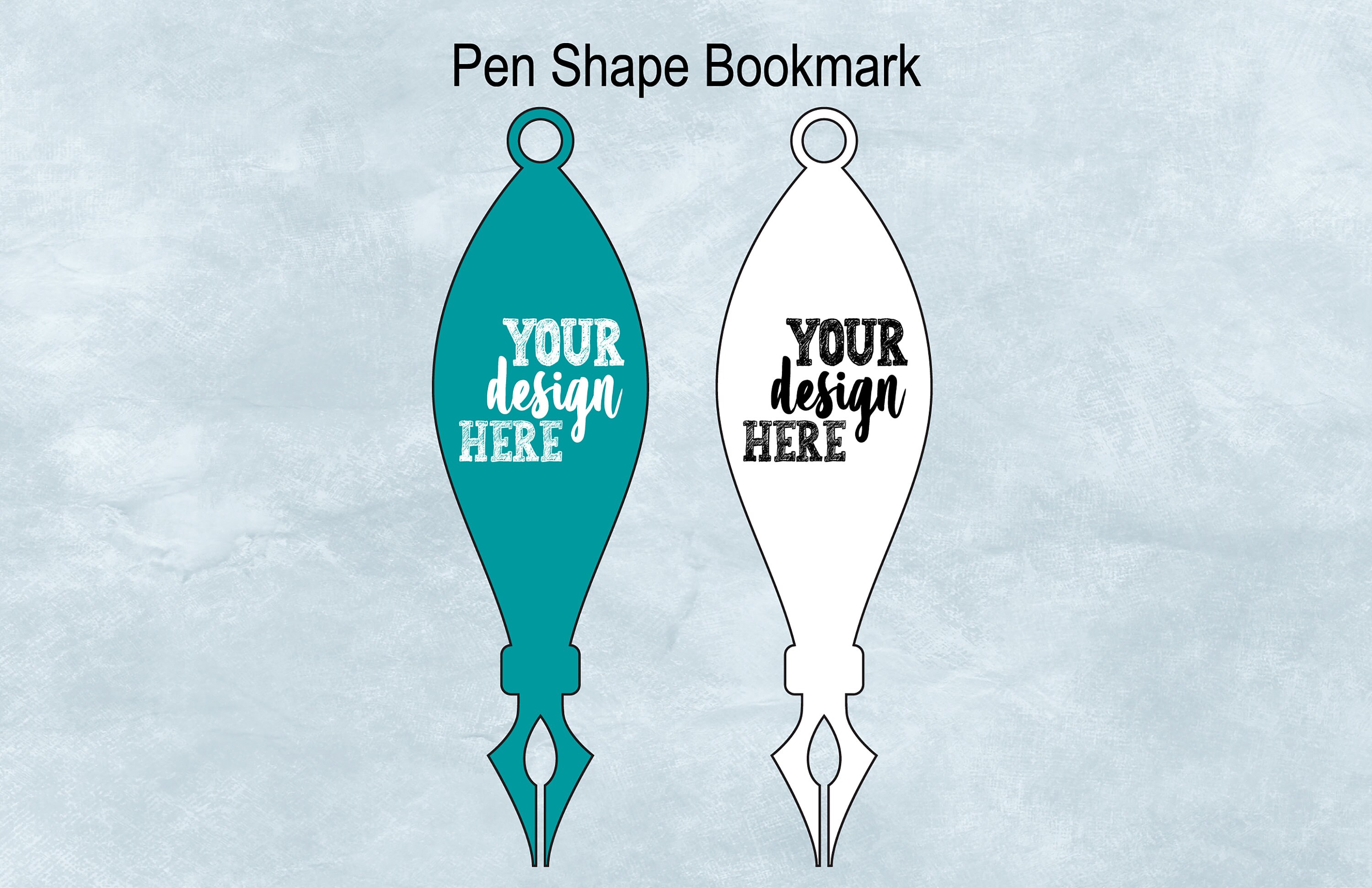 Pen Shaped Bookmark Blank Template DIY Create Your Own Custom | Etsy