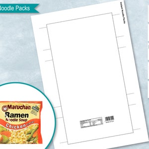 Maruchan Ramen 3oz 85g Wrapper Template with Nutritional | Etsy