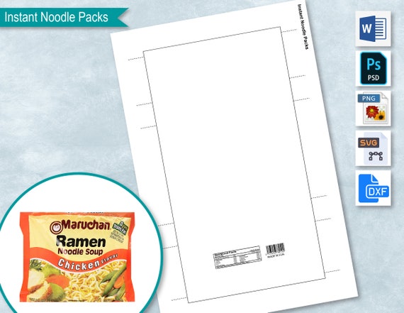 Maruchan Ramen 3oz 85g Wrapper Template with Nutritional | Etsy