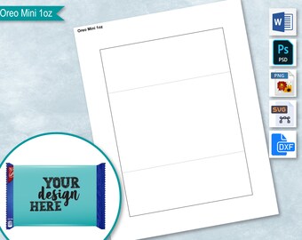 Oreo Mini Wrapper Template - Etsy