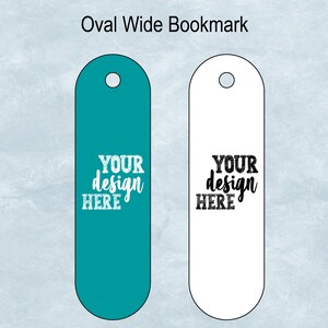 Oval Wide Rectangular Bookmark Blank Template, DIY Create Your Own ...