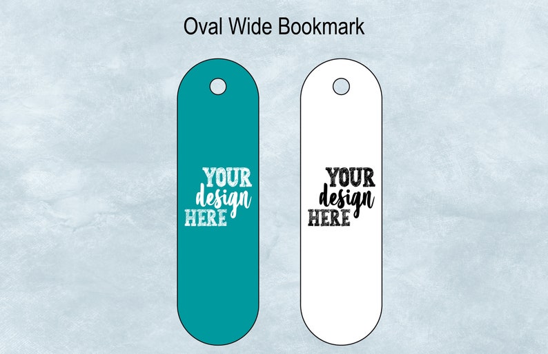 Oval Wide Rectangular Bookmark Blank Template DIY Create Your - Etsy