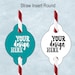 Rounded Straw Tag Insert Template DIY Blank Custom Straw Tag - Etsy