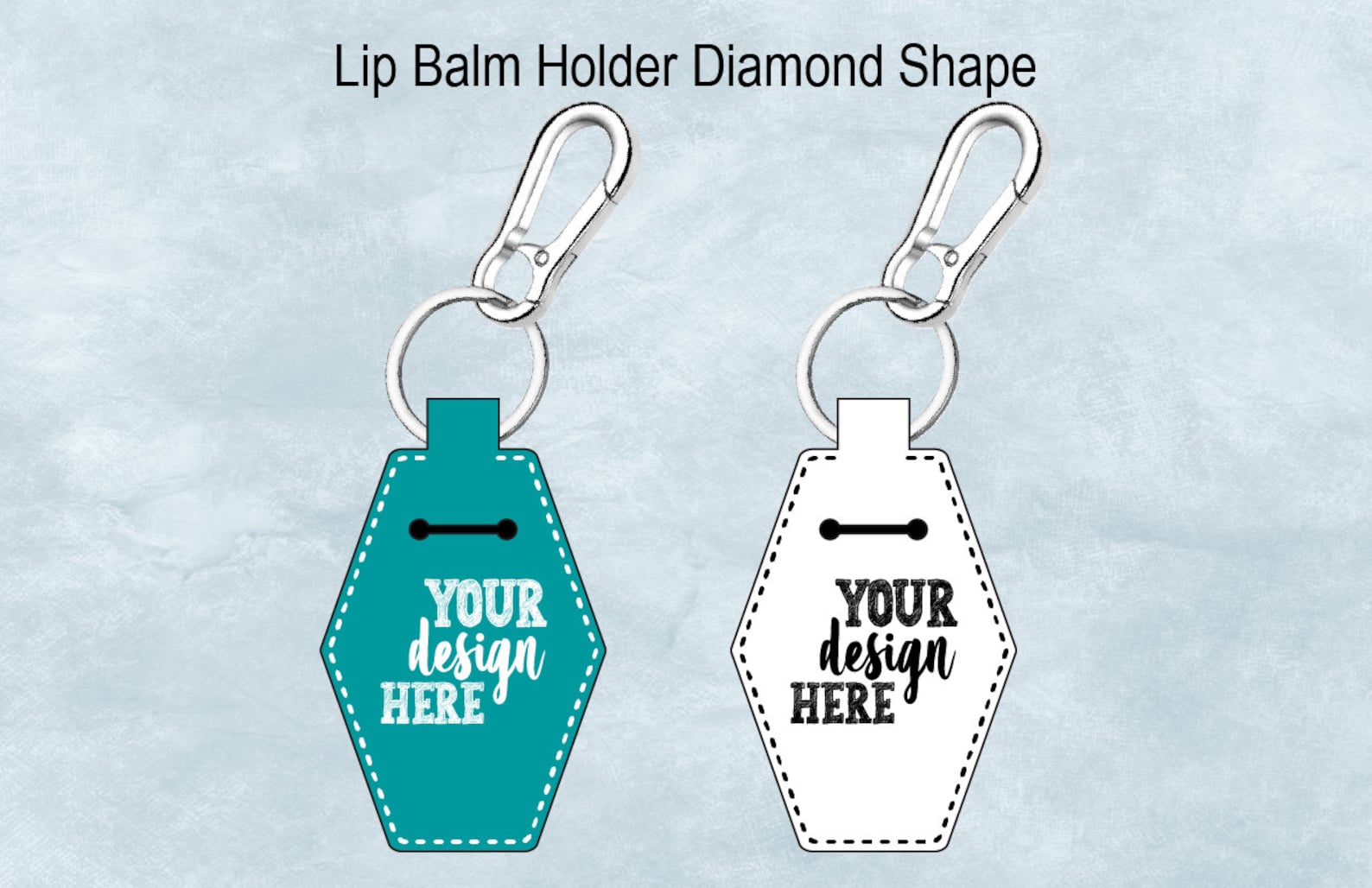 Diamond Shape Keychain Lip Balm Holder Template Sublimation - Etsy