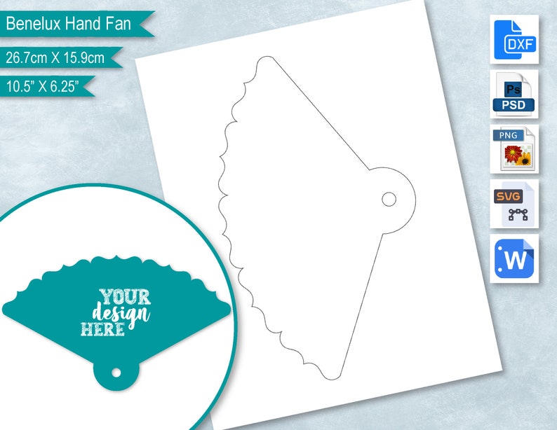Benelux Hand Fan Blank Template, Church Wedding Program, DIY Paddle Fan ...