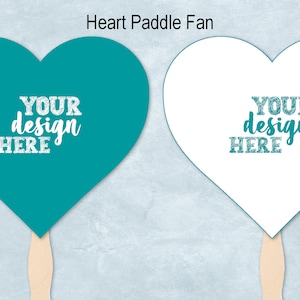 Heart Shape Paddle Fan Blank Template, Church Wedding Program ...