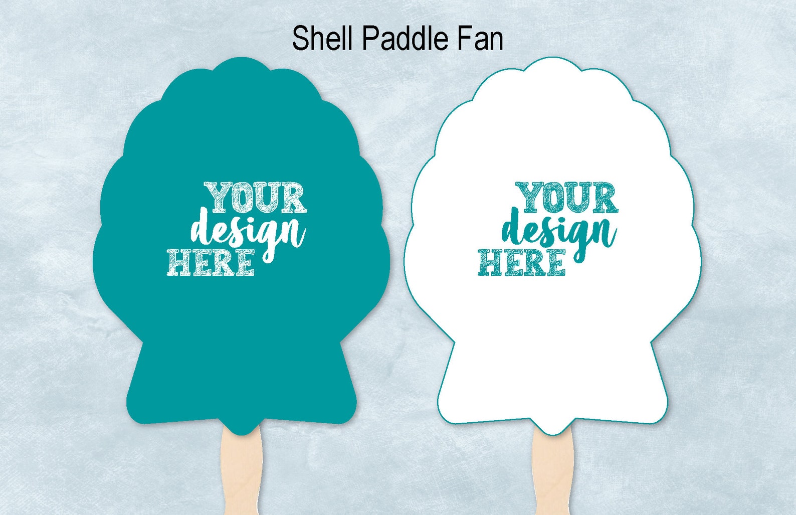 Shell Paddle Fan Blank Template Church Wedding Program | Etsy