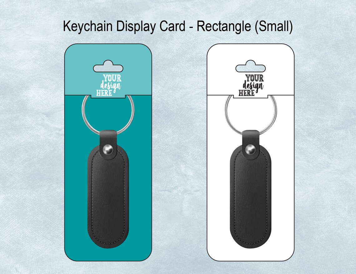 Rectangle Keychain Display Card Blank Template Sublimation - Etsy