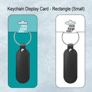 Rectangle Keychain Display Card Blank Template, Sublimation Keyring ...