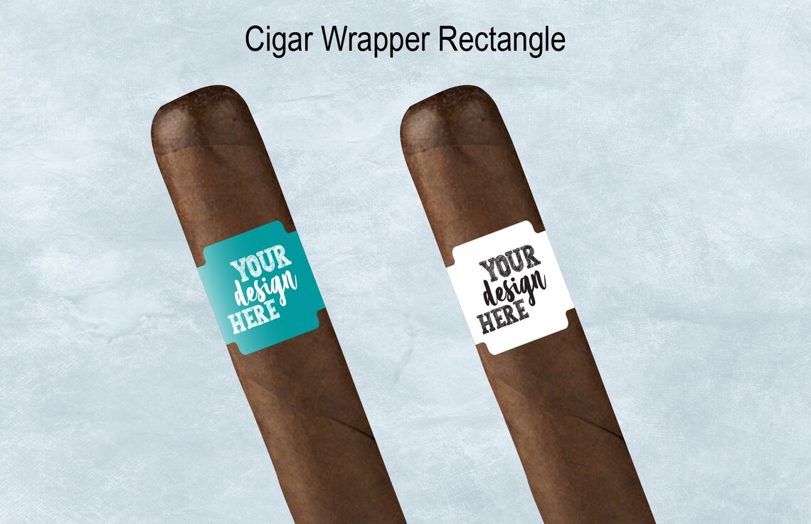 Rectangle Cigar Wrapper, Band, Label, Sticker, Blank Template, DIY ...
