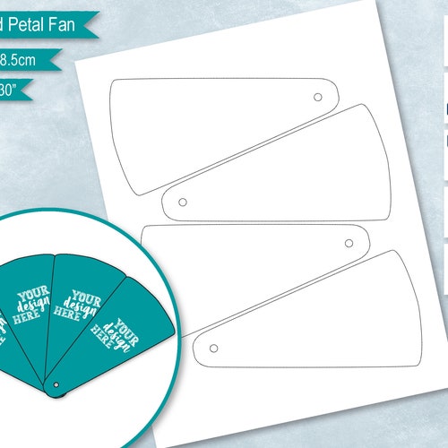 Church Fan Template Paddle Fan Template Wedding Fan Blank - Etsy