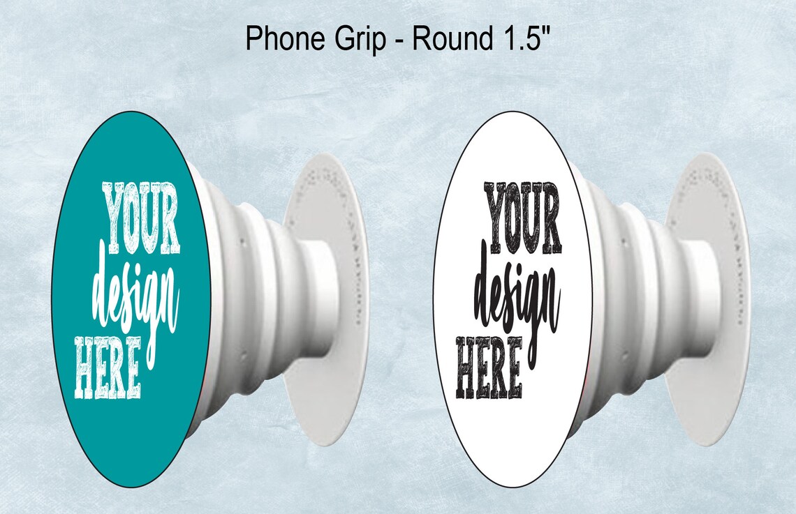 Round Circle Phone Grip 1.5 Inches Label Template, DIY Blank ...