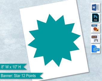8 Point Star Svg - Etsy