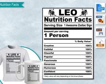 Leo Nutrition Facts - Etsy