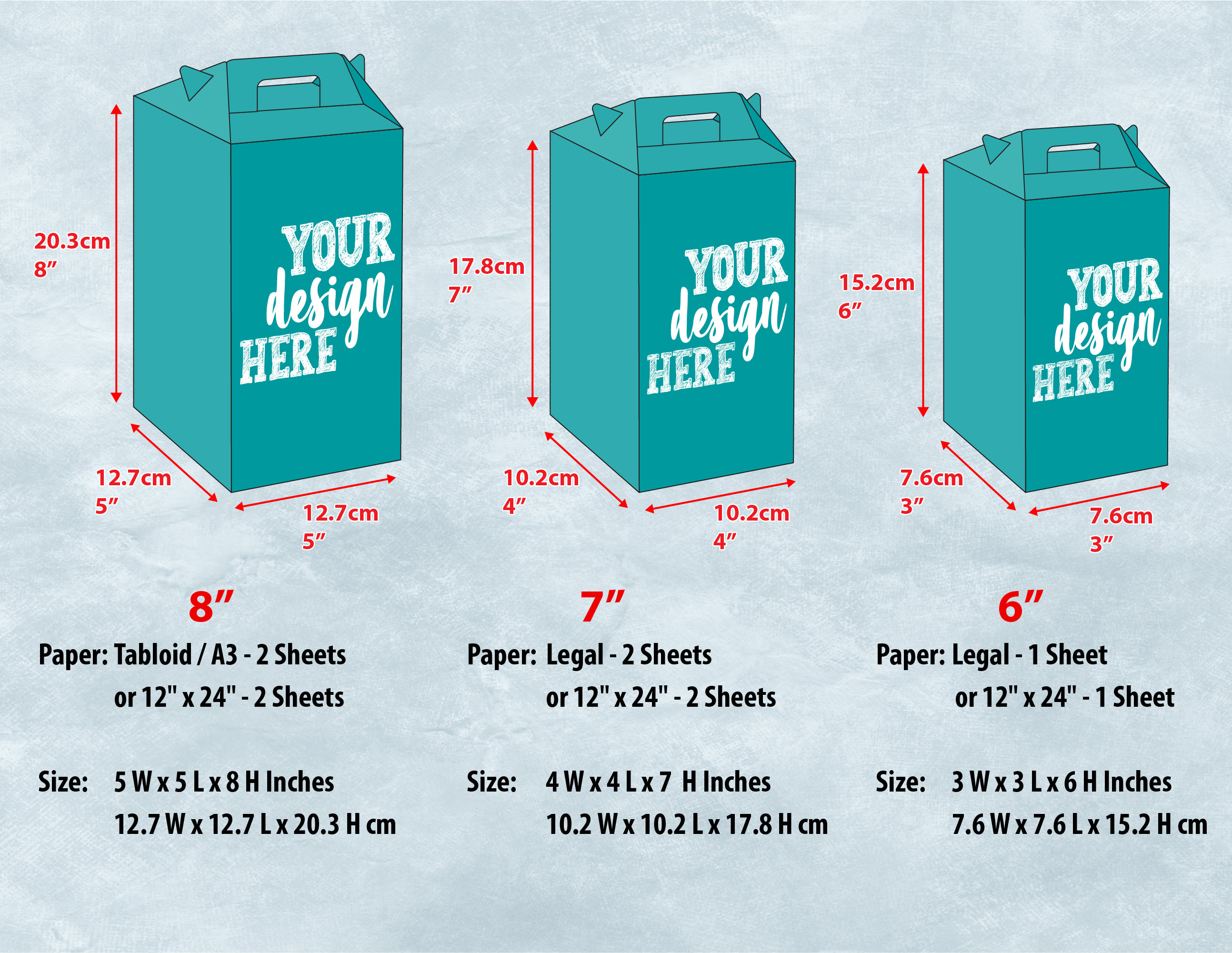 Bundle Square Tall Gable Box Templates 3 Sizes Gable Gift Box - Etsy