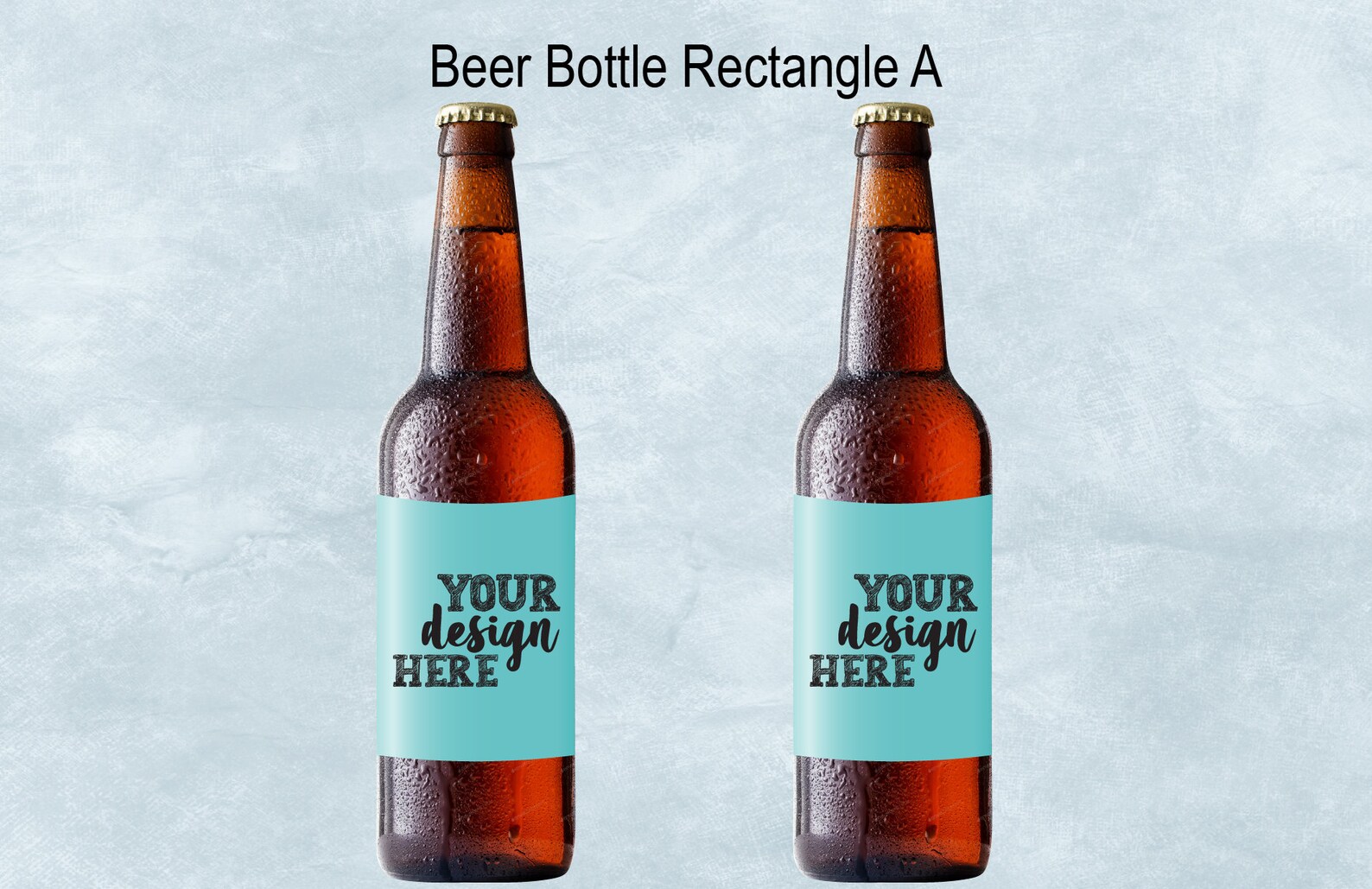 Beer Bottle Rectangle Label Template Beer Bottle Label | Etsy