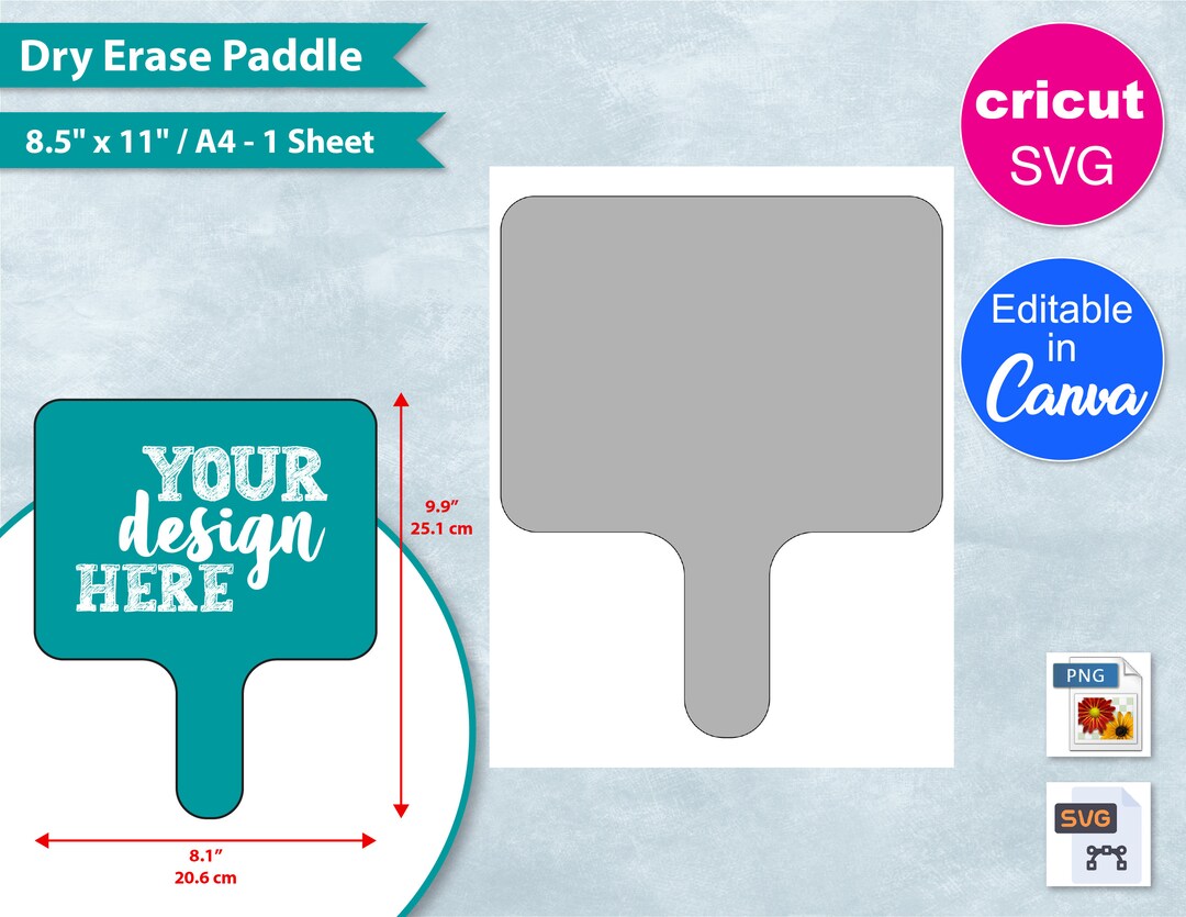 Dry Erase Answer Paddle Blank Template, Editable, DIY Paddle Board ...