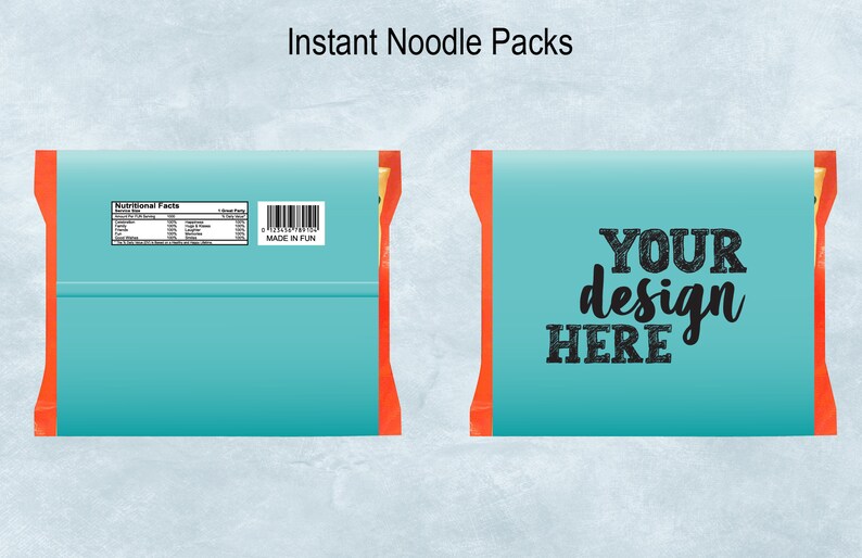 Maruchan Ramen 3oz 85g Wrapper Template With Nutritional - Etsy