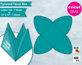 Pyramid Paper Box Template PDF /SVG Quick Download, Favor Box, Passover ...
