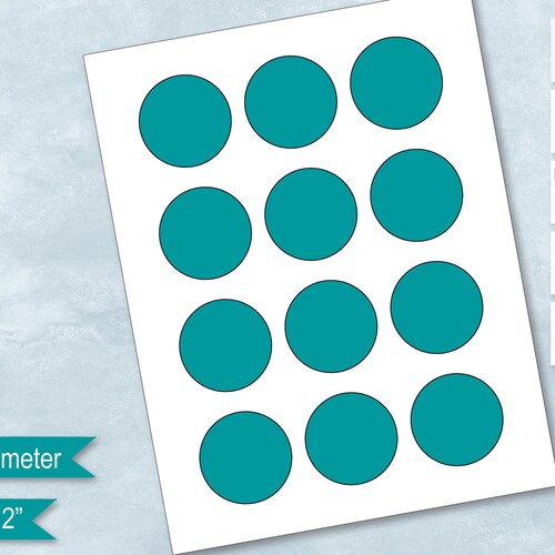 2.5 Circle Template Multipurpose Labels Template SVG - Etsy
